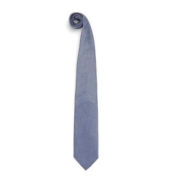 Pal Zileri Silk Printed Tie - Blue