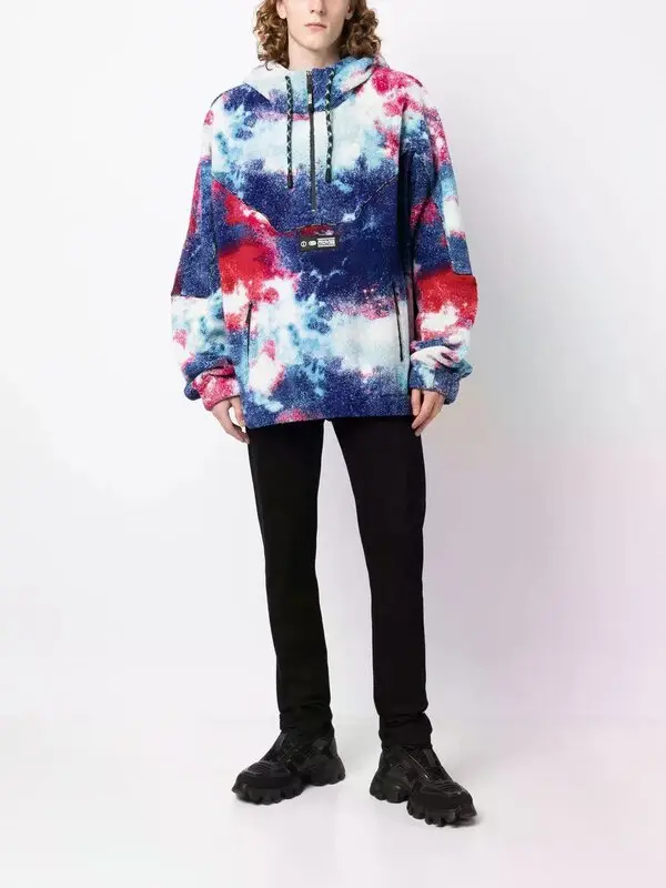 Versace Tie Dye-pattern Pullover Hoodie - Multicolour
