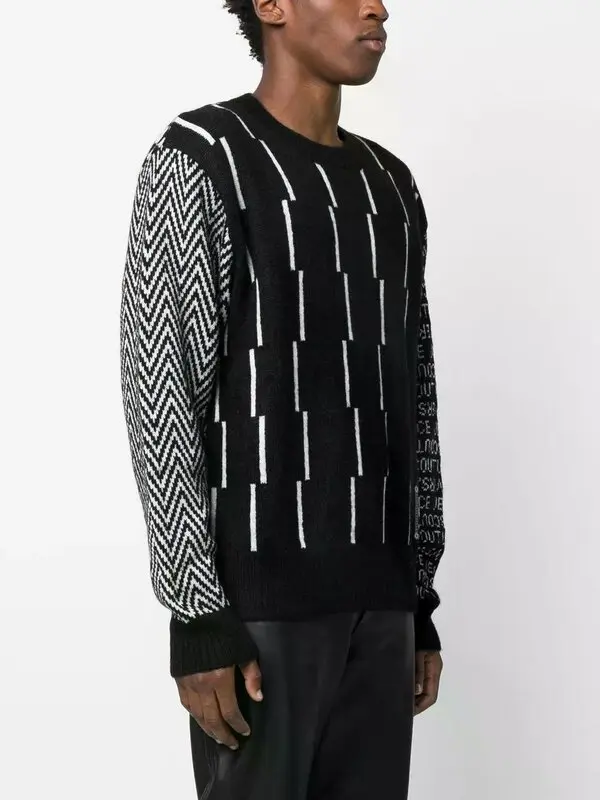 Versace Geometric Intarsia-knit Jumper