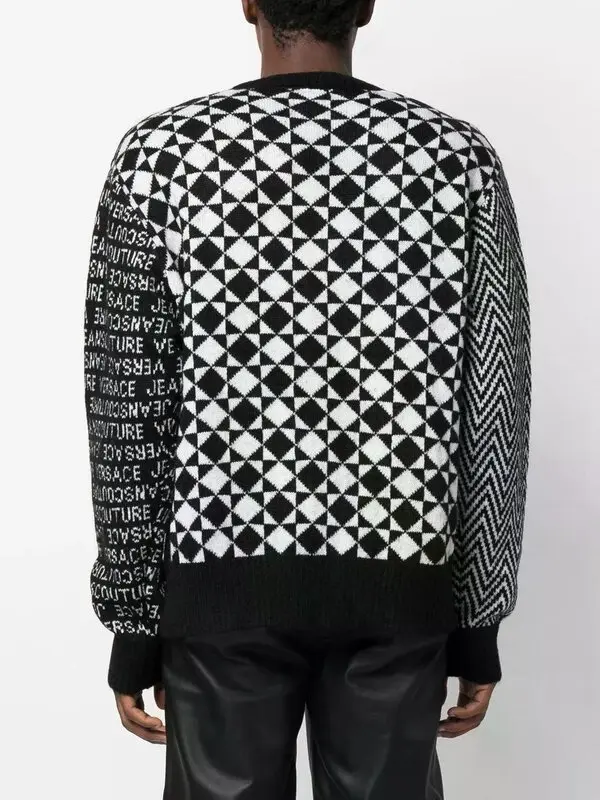 Versace Geometric Intarsia-knit Jumper