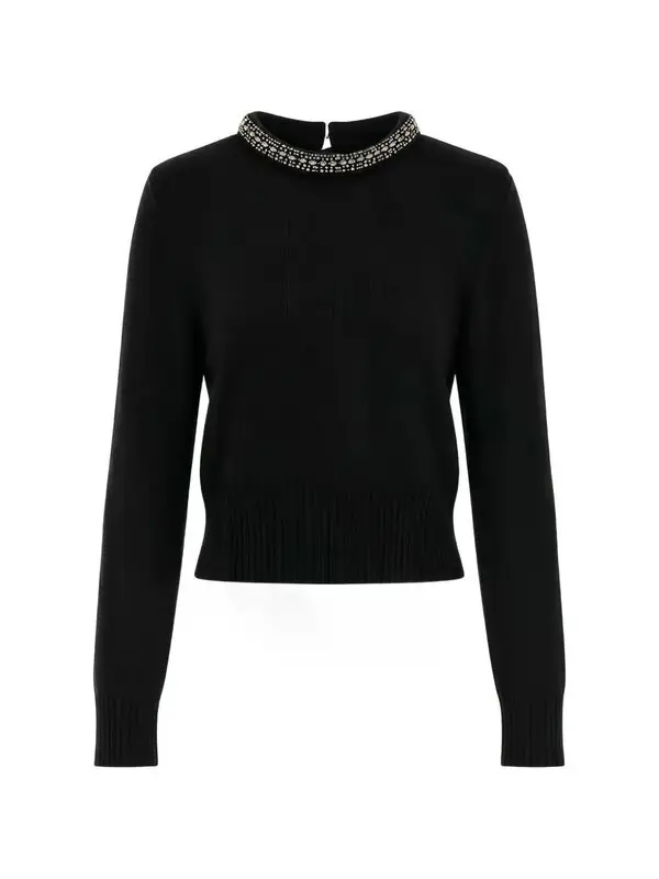 Pinko Berlino Crystal-embellished Sweater - Black