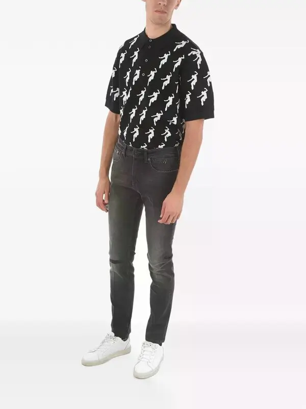 Neil Barrett Skinny Fit Faded Jeans