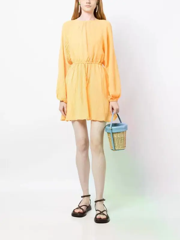 Faithfull The Brand Constance Open-back Minidress - Yellow