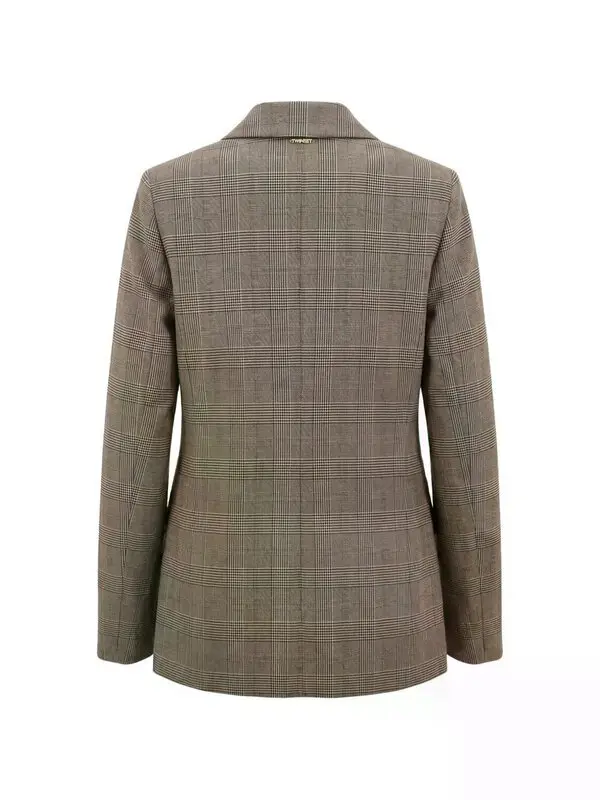 TWINSET Double-breasted Checked Blazer