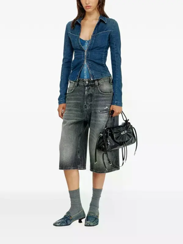 DIESEL® Full-zip Shirt In Denim