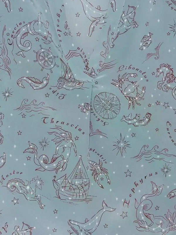 Momoni Astrological-print V-neck Blouse