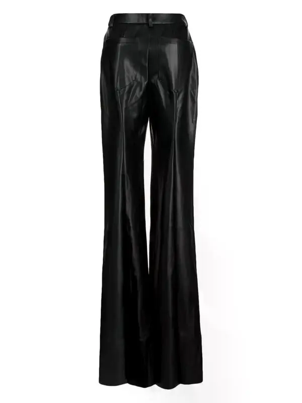 Palmer//harding Faux Leather Flared Trousers