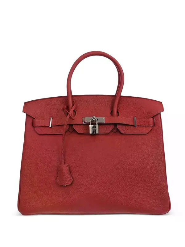 Hermès 2014 35 Birkin Tote Bag - Red