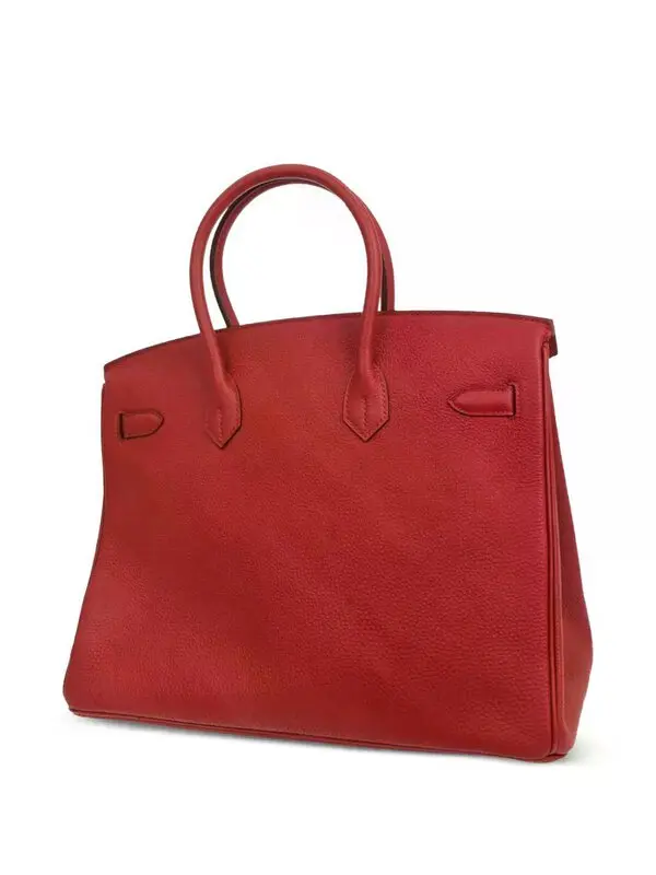 Hermès 2014 35 Birkin Tote Bag - Red