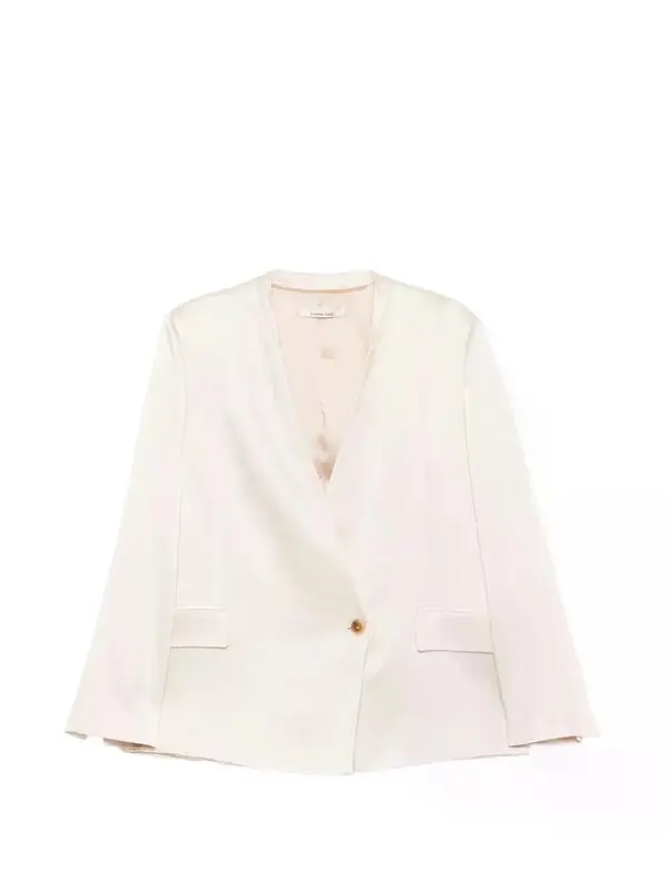 Liviana Conti Long-sleeve Single-button Blazer - Neutrals