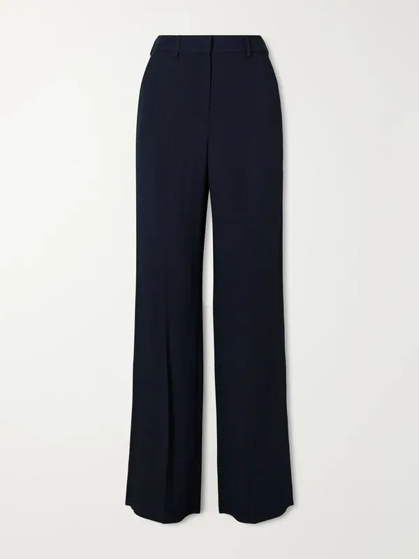 BLAZÉ MILANO Lundy Crepe Straight-leg Pants - Blue
