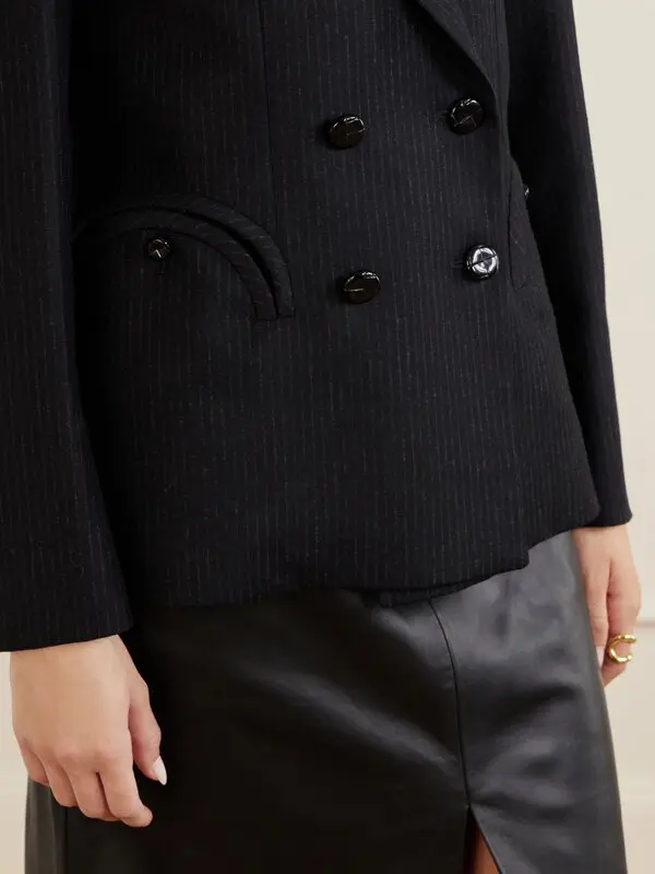BLAZÉ MILANO Charmer Pinstriped Wool Blazer