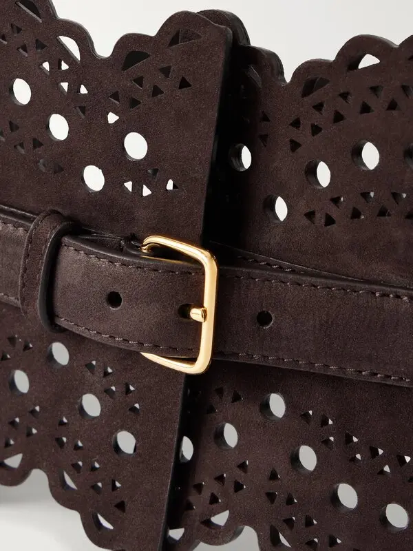 Alaïa Vienne Laser-cut Leather Corset Belt