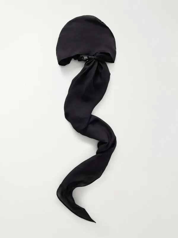 JENNIFER BEHR Kamryn Silk-georgette Headpiece - Black
