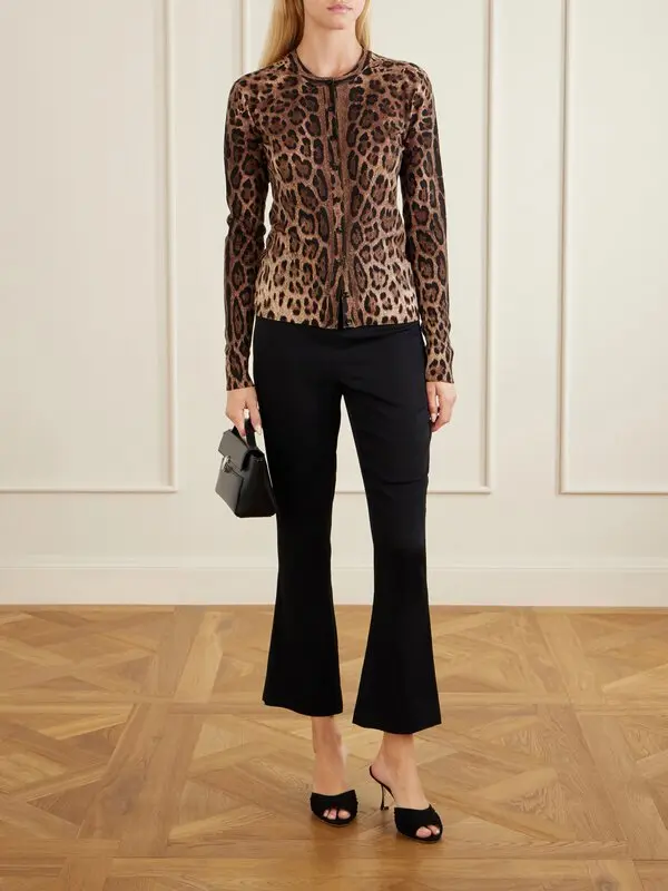 Dolce & Gabbana Leopard-print Wool-blend Cardigan