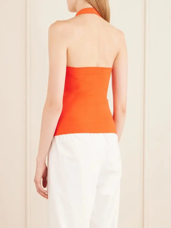 Theory Halterneck Ribbed Tank