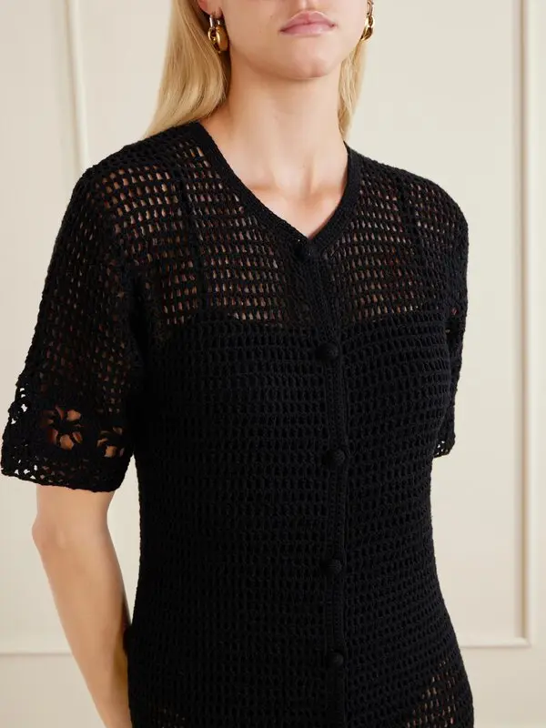 TERRY PUESTO Poolside Crocheted Organic-cotton Coverup