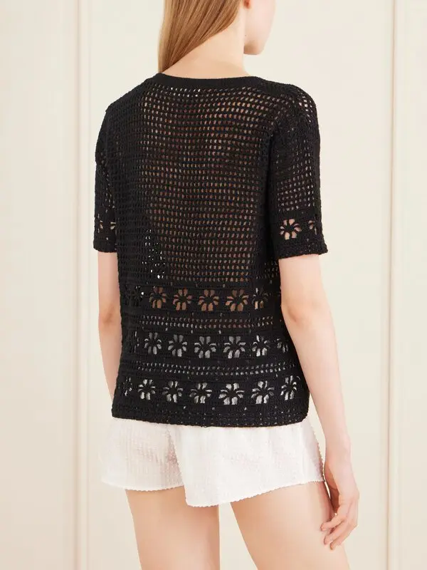 TERRY PUESTO Poolside Crocheted Organic-cotton Blouse