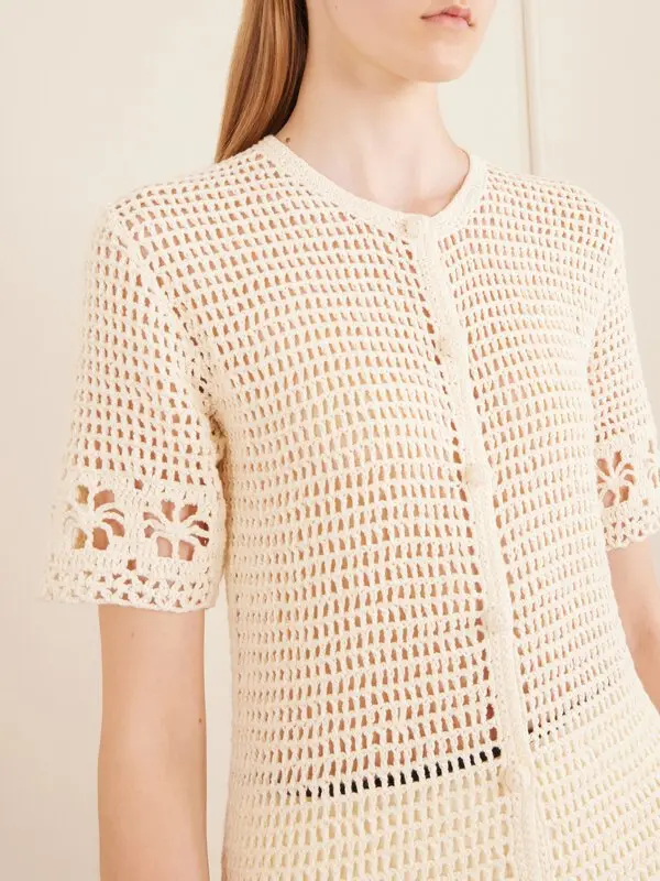 TERRY PUESTO Poolside Crocheted Organic-cotton Coverup
