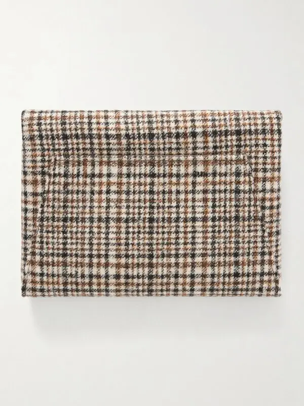 Brunello Cucinelli Checked Wool Clutch