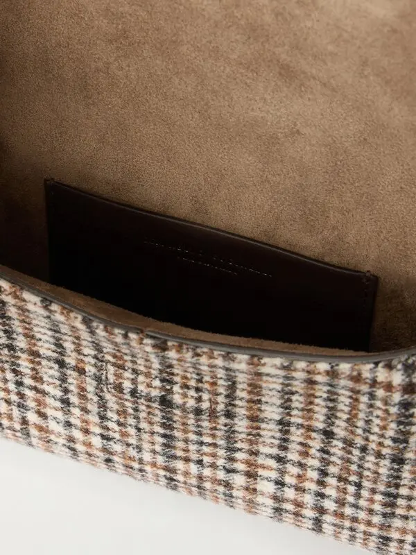Brunello Cucinelli Checked Wool Clutch
