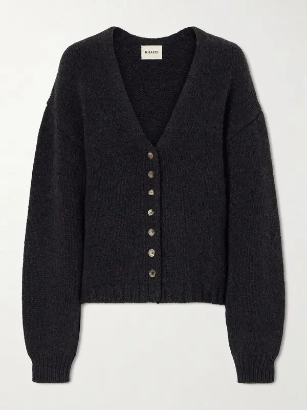 Khaite Axel Cashmere Cardigan - Gray