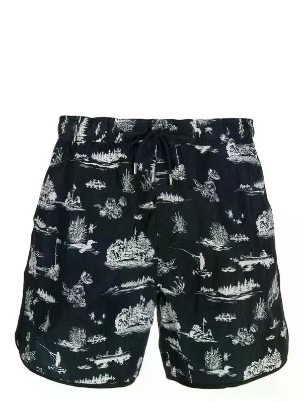 Woolrich Graphic-print Shorts - Blue