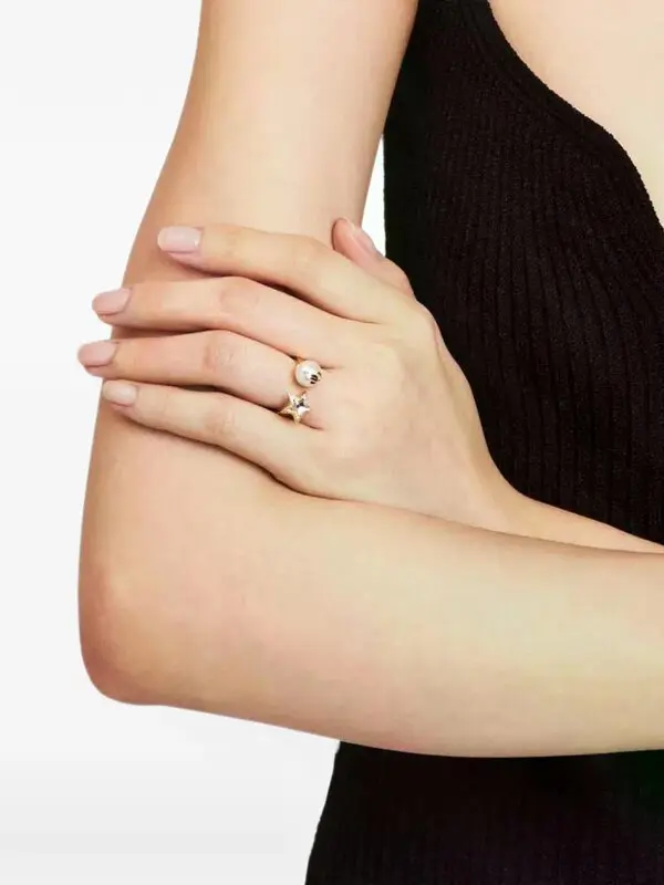 JIMMY CHOO Jc Star Pearl Ring - Gold