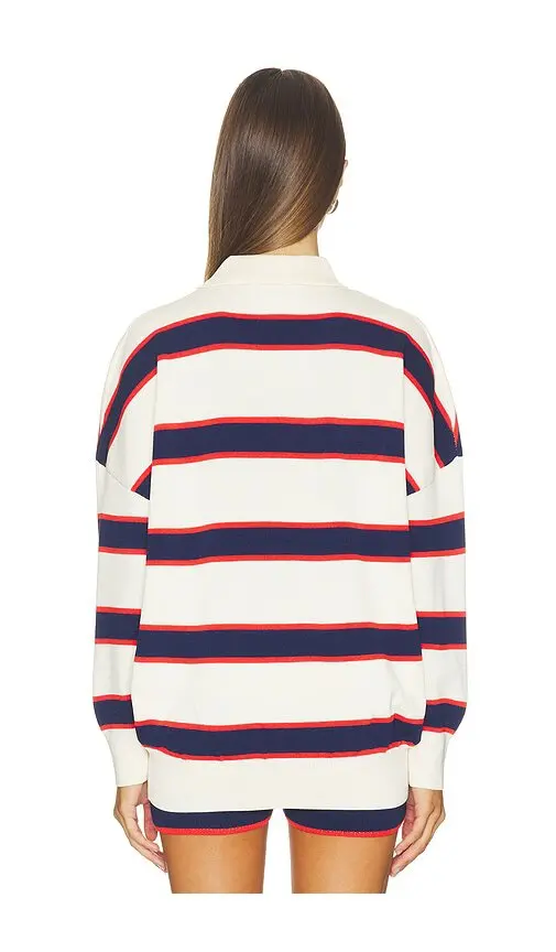SEROYA Taby Sweater In Eggshell Stripe In . Also