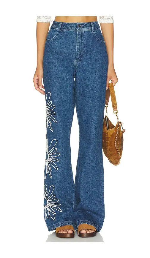THE WOLF GANG Amana Denim Flare Jean In . Also - Blue