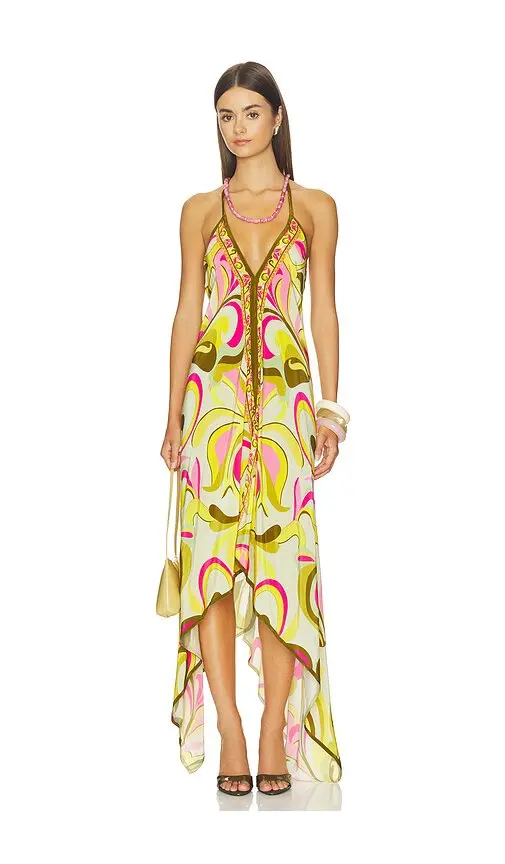 Rococo Sand High-low Handkerchief Dress In . Also - Multi