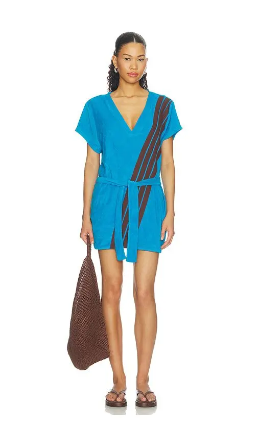 ARAMINTA JAMES Tropiques Terry Dress In . Also - Blue