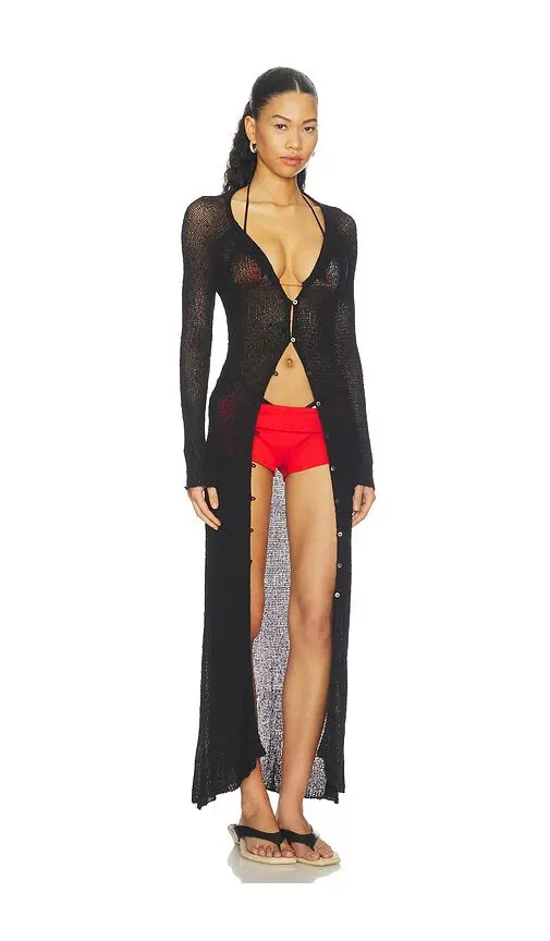 INDAH Jolene Button Front Duster In . Also