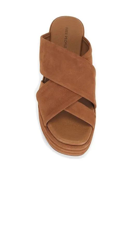 Free People Wanderbay Flatform Sandal - Brown
