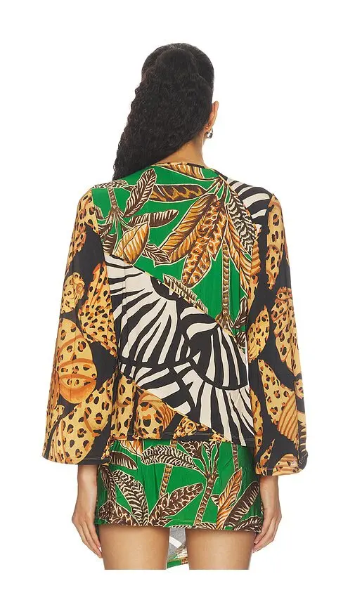Farm Rio Open Front Blouse In . Also