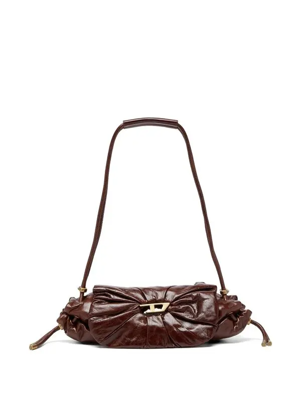 DIESEL® Scrunch Leather Shoulder Bag - Red