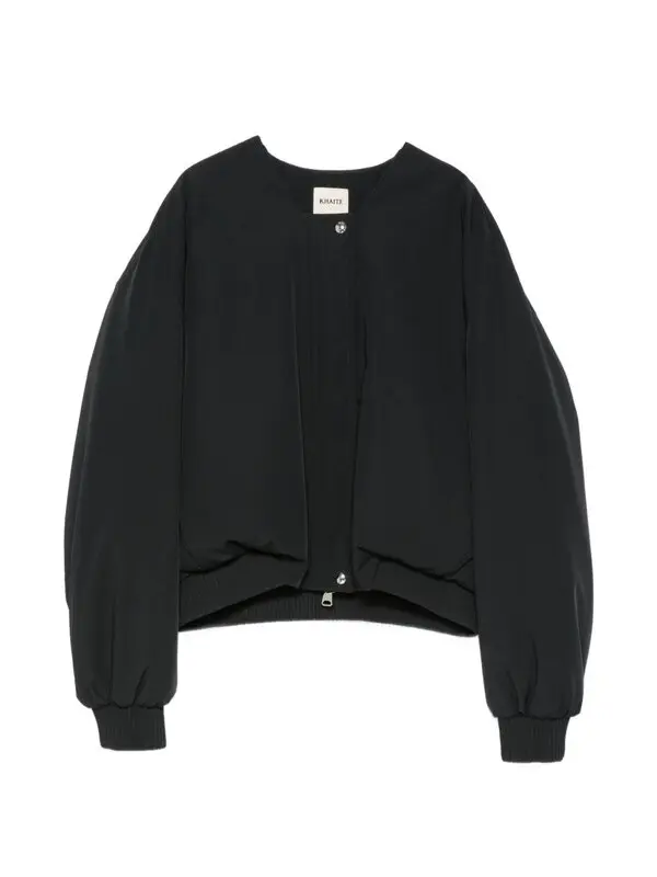 Khaite Cordan Nylon Bomber Jacket - Black