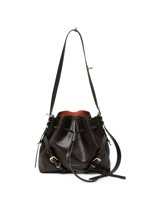 Givenchy Voyou Small Leather Bucket Bag - Brown