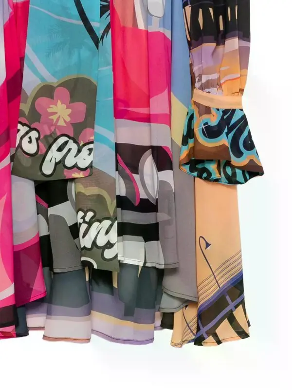 MARCO BOLOGNA Graphic Print Pussy-bow Mini Dress