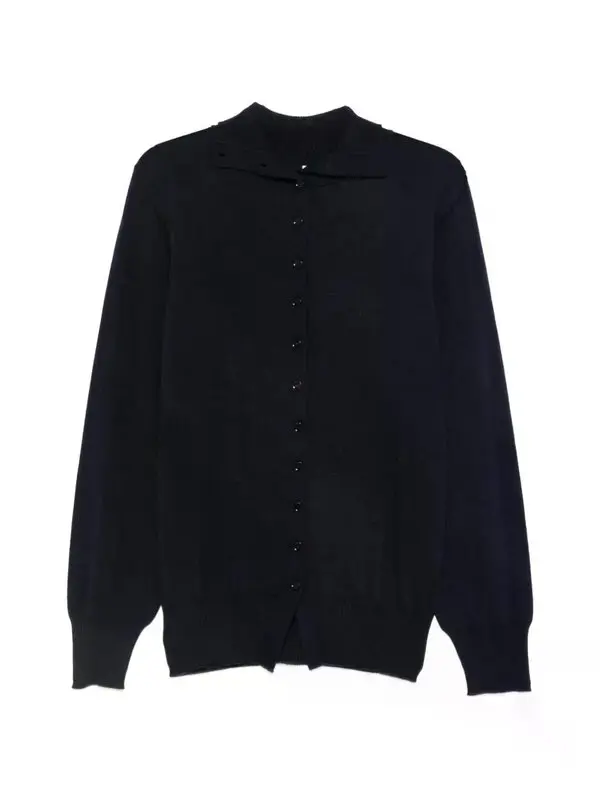 Liviana Conti Button-fastening Knitted Cardigan - Blue