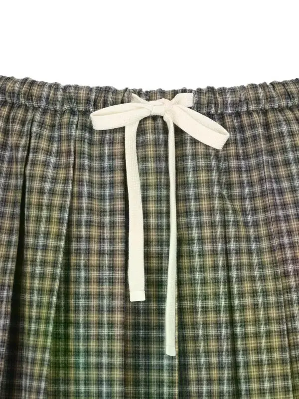 Miu Miu Check Pleated Mini Skirt
