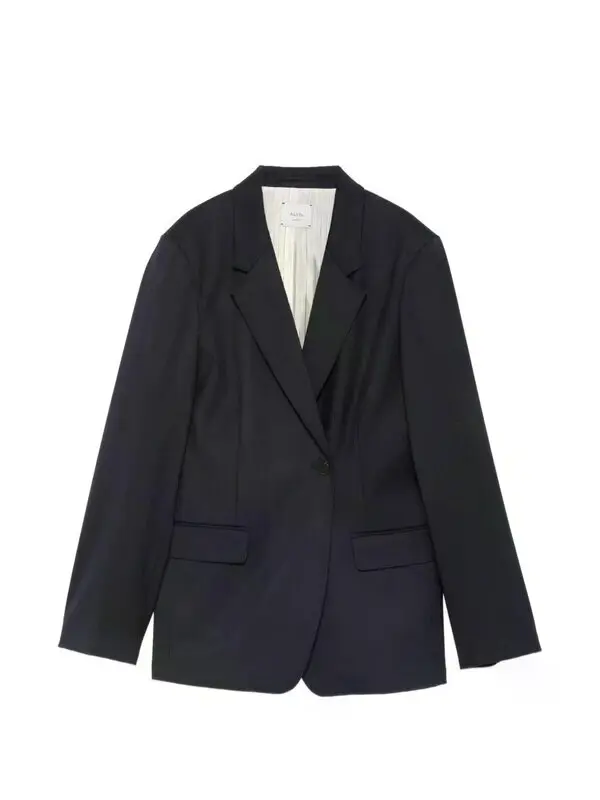 ALYSI Single-breasted Notched-lapels Blazer - Blue