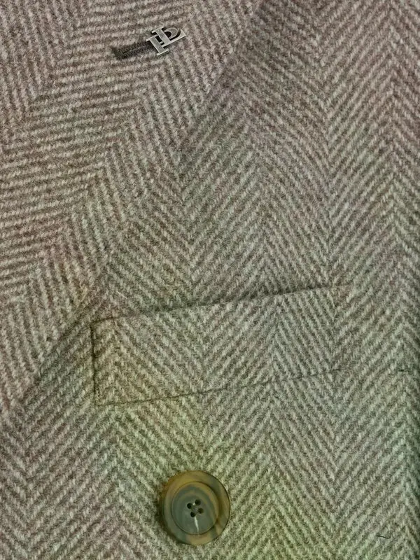 Tagliatore Herringbone-pattern Double-breasted Coat