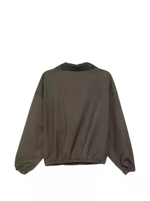ALYSI Half-zip Elasticated-hem Jacket - Green