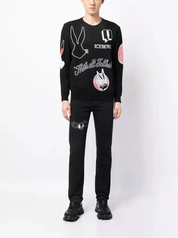 Iceberg X Looney Tunes Straight Leg Jeans