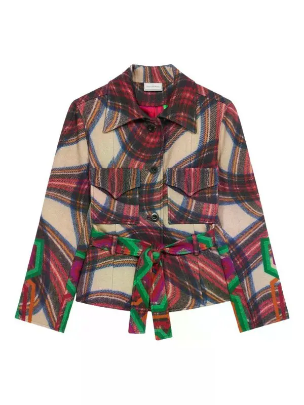 PIERRE-LOUIS MASCIA Belted Patchwork Jacket