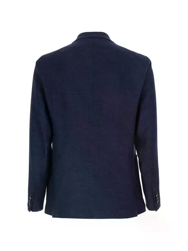 Tagliatore Peak-lapel Logo-pin Blazer
