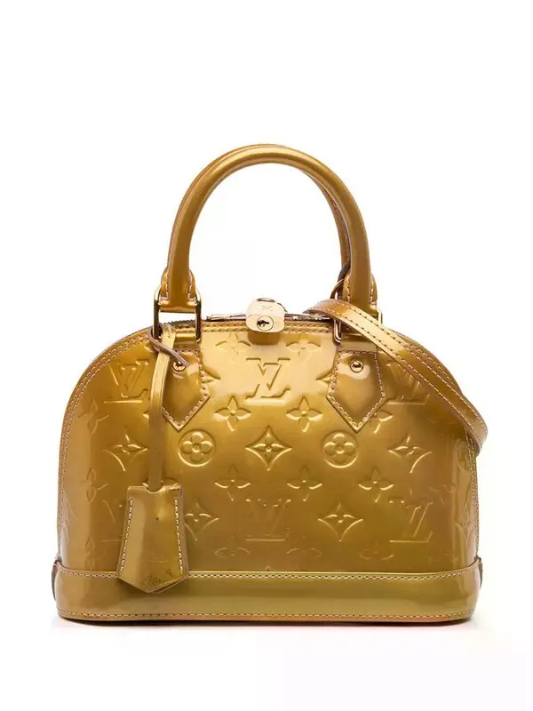 LOUIS VUITTON 2012 Monogram Vernis Alma Bb Satchel - Gold