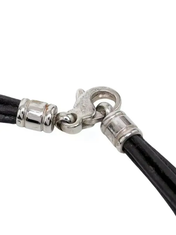 BVLGARI Leather Multi-strand Cord Choker Necklace