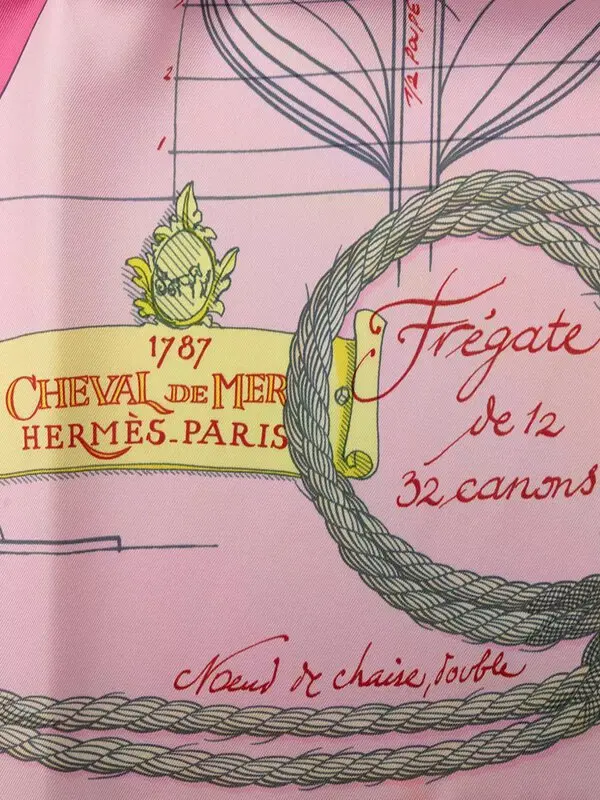 Hermès 2012 Cheval De Mer Silk Scarf 90 Scarves
